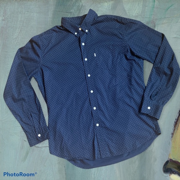 Levi's | Shirts | Mens Levis Navy Polka Dot Button Down | Poshmark